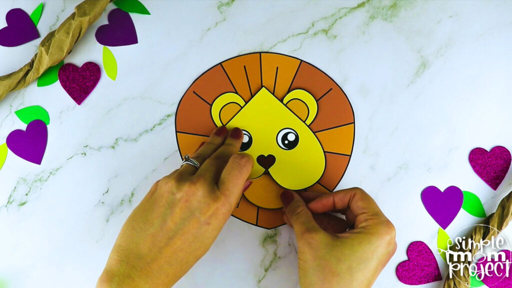 Printable Heart Lion Craft Template – Simple Mom Project