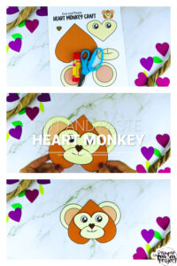 Printable Heart Monkey Craft Template – Simple Mom Project
