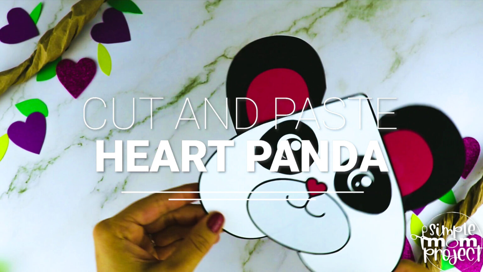 Printable Heart Panda Craft Template – Simple Mom Project