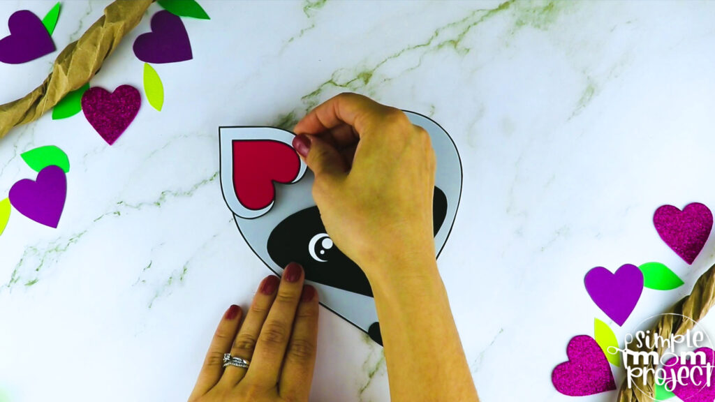 Printable Heart Raccoon Craft Template – Simple Mom Project
