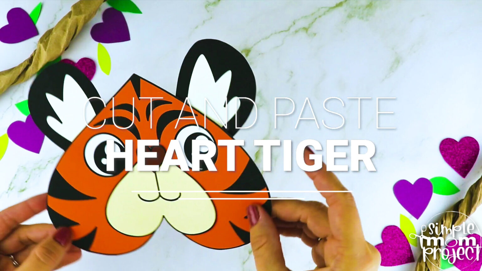 Printable Heart Tiger Craft Template – Simple Mom Project