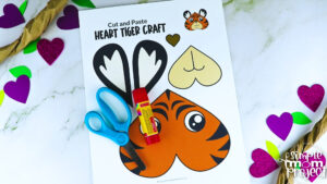 Printable Heart Tiger Craft Template – Simple Mom Project