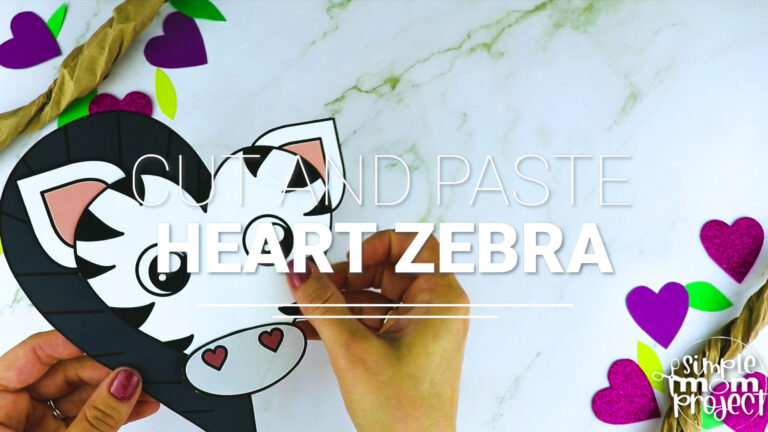 Printable Heart Zebra Craft Template – Simple Mom Project