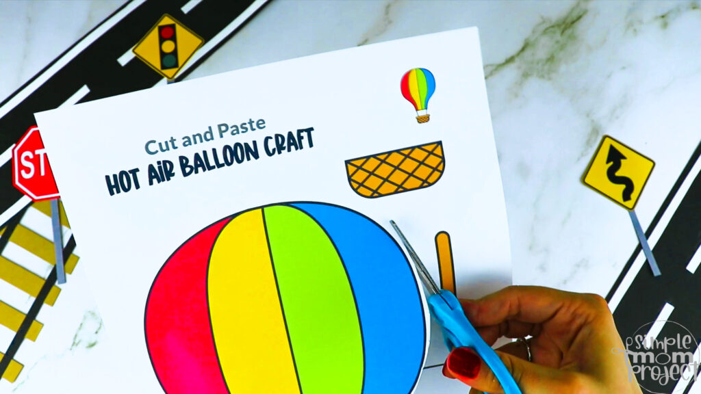 Printable Hot Air Balloon Craft Template – Simple Mom Project