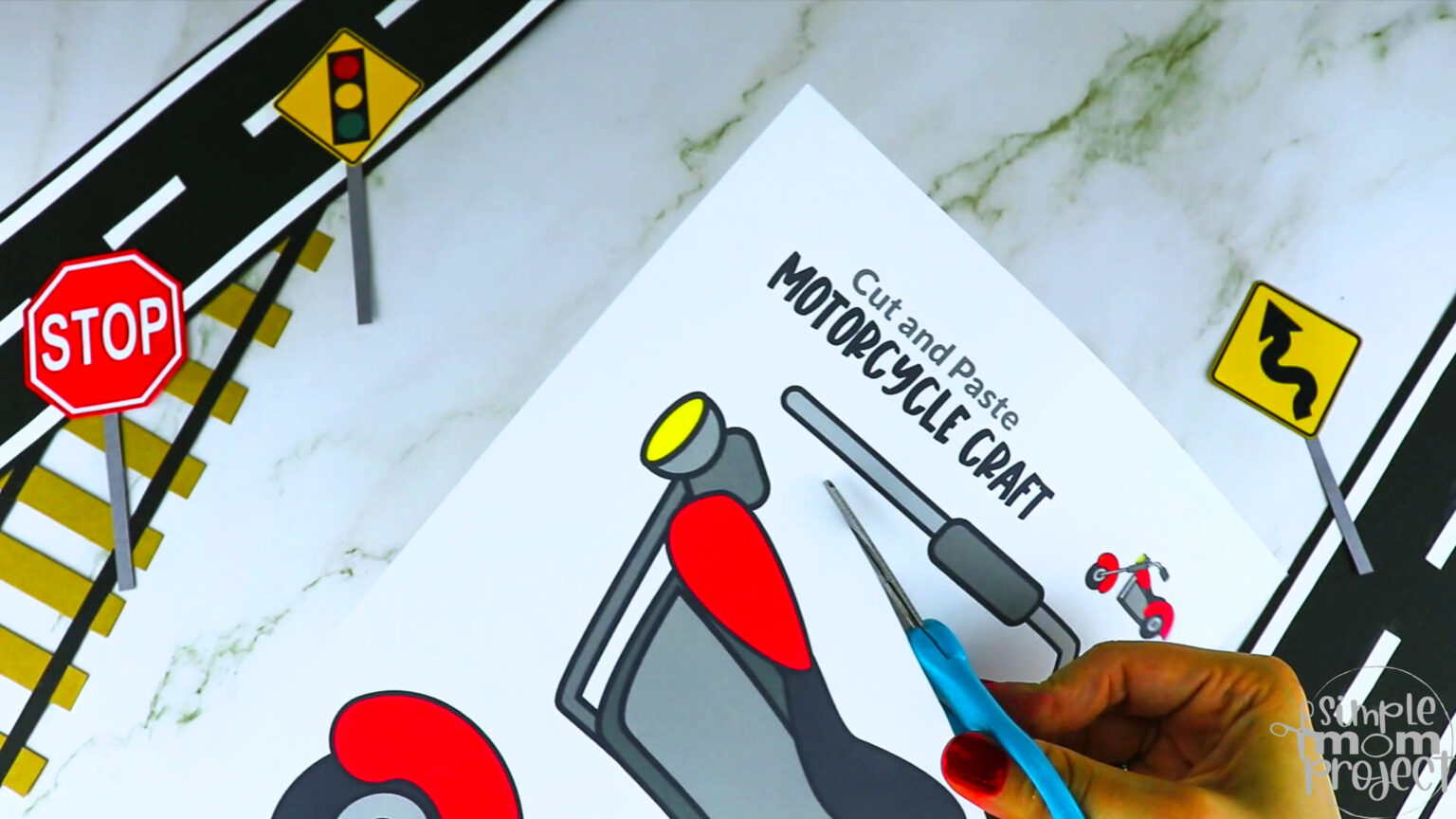 Printable Motorcycle Craft Template – Simple Mom Project