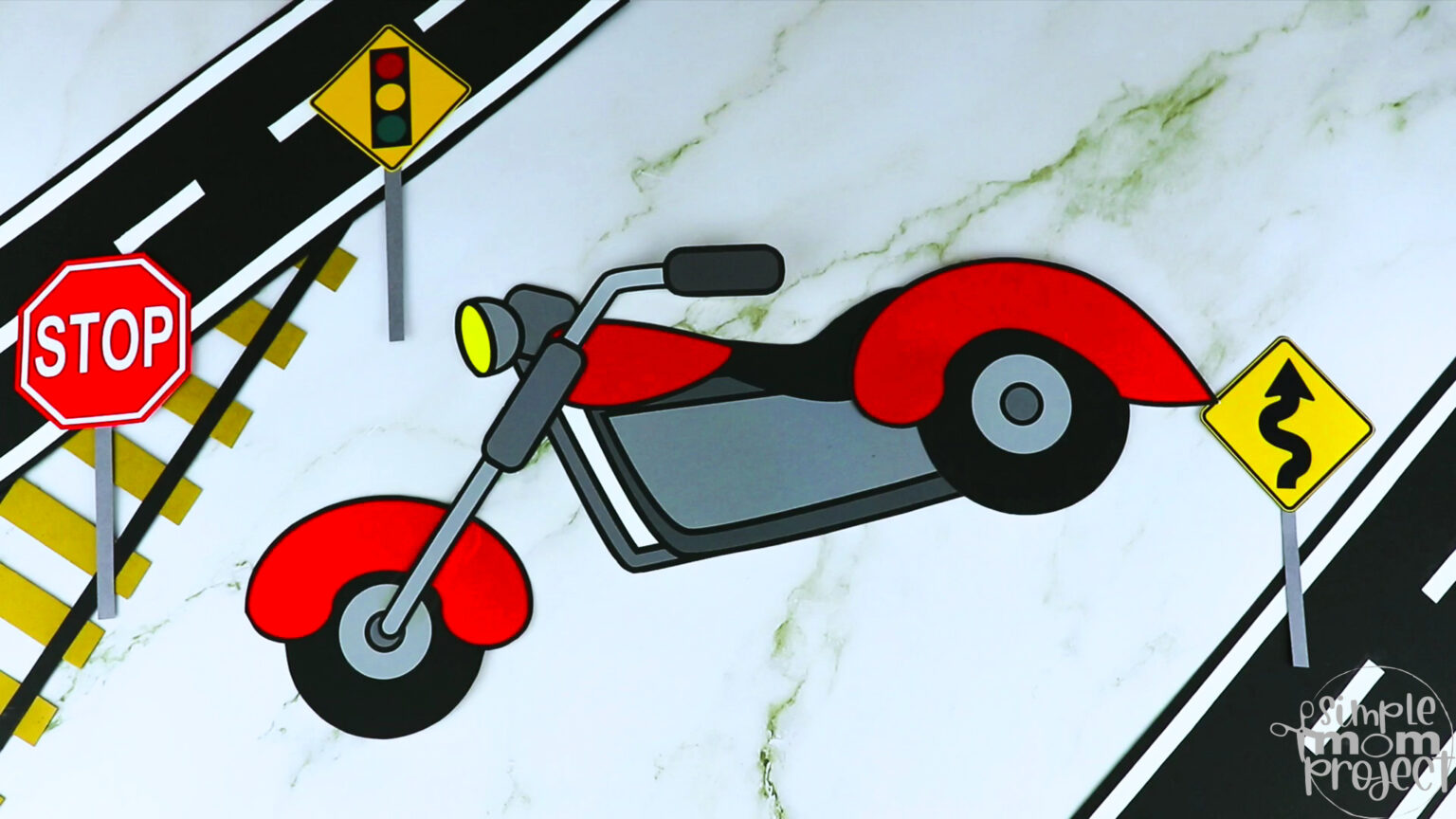 Printable Motorcycle Craft Template – Simple Mom Project