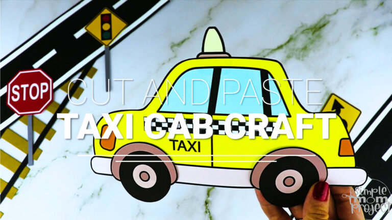 Printable Taxi Craft Template – Simple Mom Project