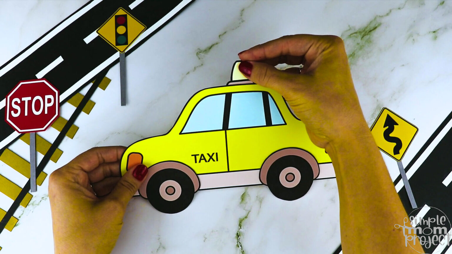 Printable Taxi Craft Template – Simple Mom Project