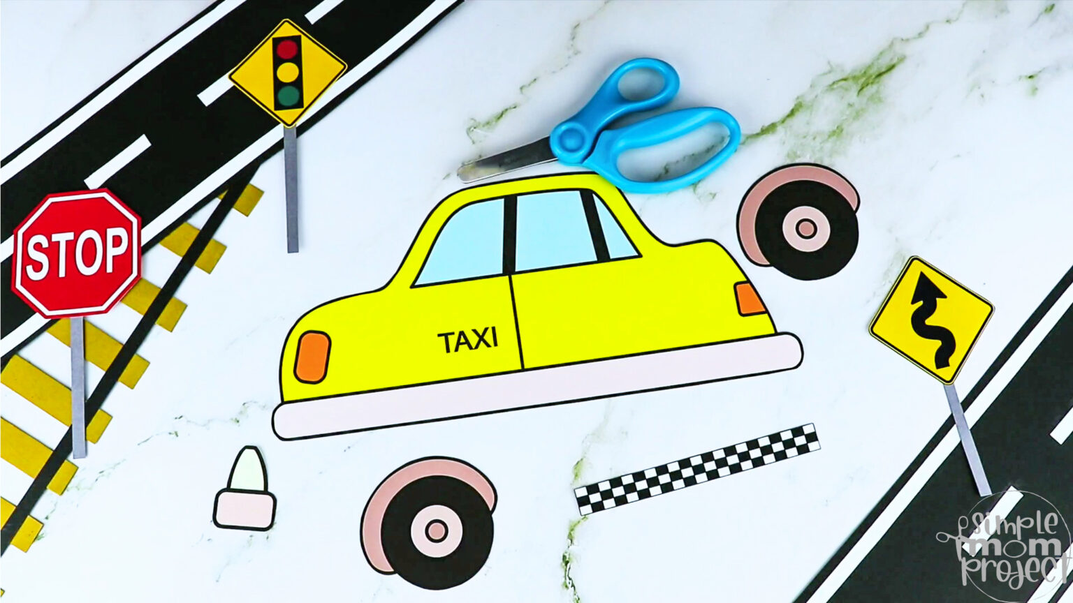 Printable Taxi Craft Template – Simple Mom Project