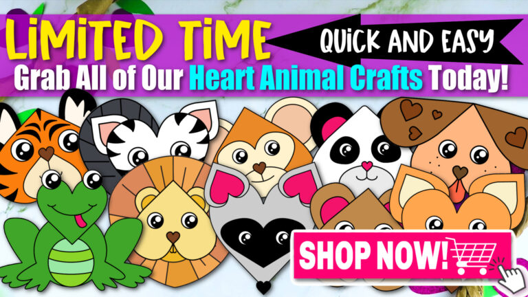 Printable Heart Fox Craft Template – Simple Mom Project