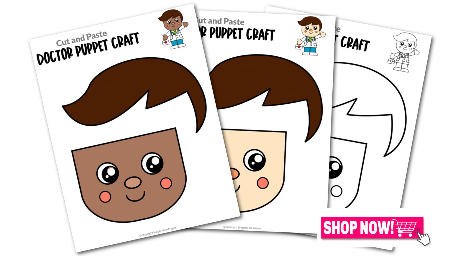 Printable Doctor Paper Bag Puppet Template – Simple Mom Project