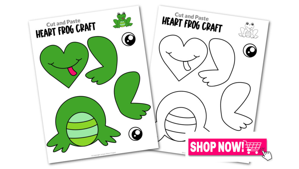 Printable Heart Frog Craft Template – Simple Mom Project