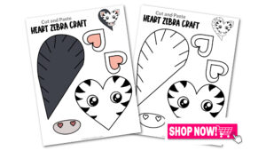 Printable Heart Zebra Craft Template – Simple Mom Project