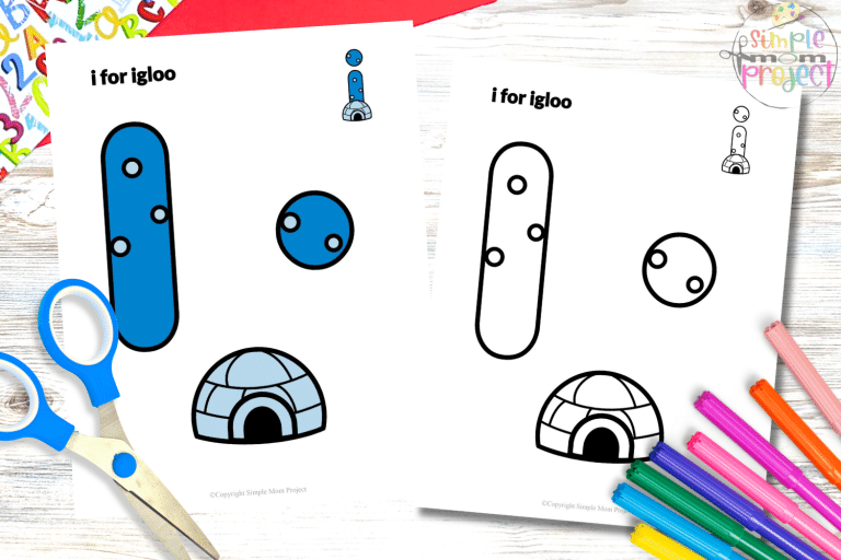 Free Printable Lowercase i Igloo Craft for Kids & Teachers - Simple Mom ...