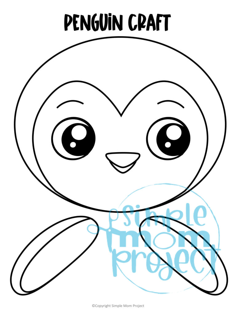 Printable Penguin Paper Bag Puppet Template – Simple Mom Project