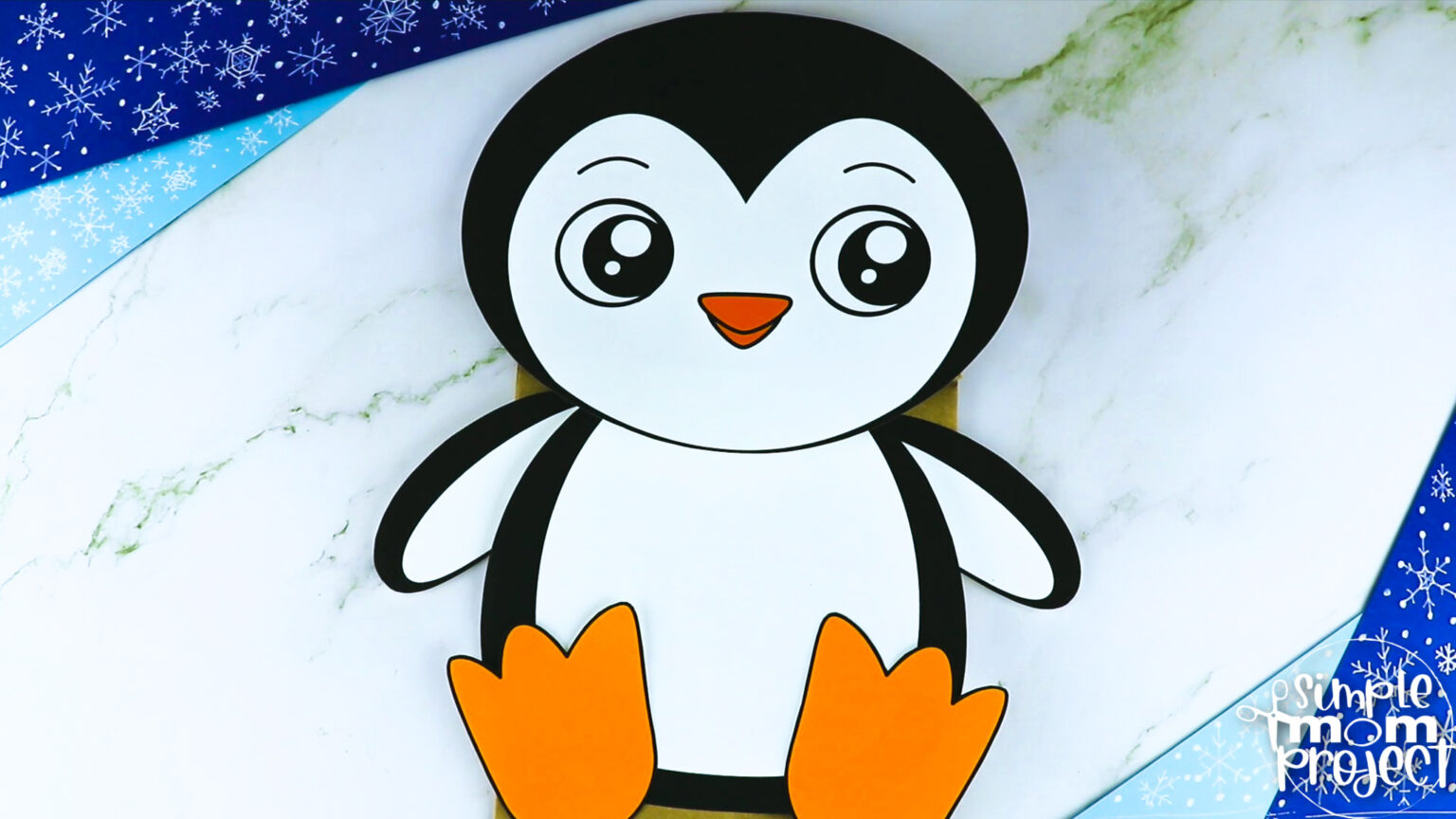 Printable Penguin Paper Bag Puppet Template – Simple Mom Project
