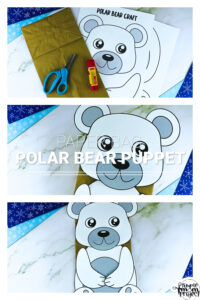Printable Polar Bear Paper Bag Puppet Template - Simple Mom Project
