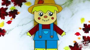 Printable Scarecrow Paper Bag Puppet Template - Simple Mom Project