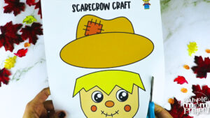 Printable Scarecrow Paper Bag Puppet Template - Simple Mom Project