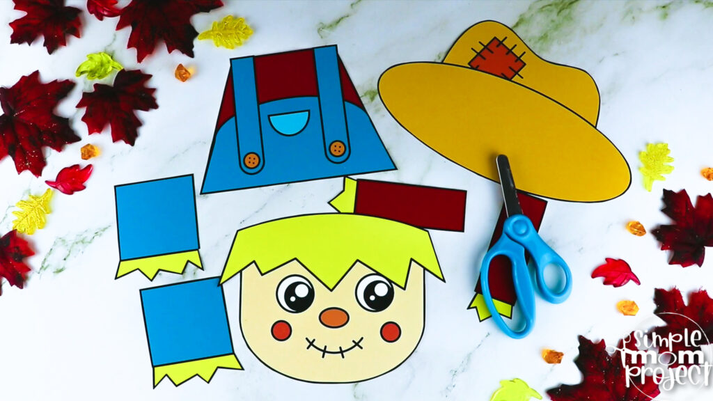 Printable Scarecrow Paper Bag Puppet Template – Simple Mom Project