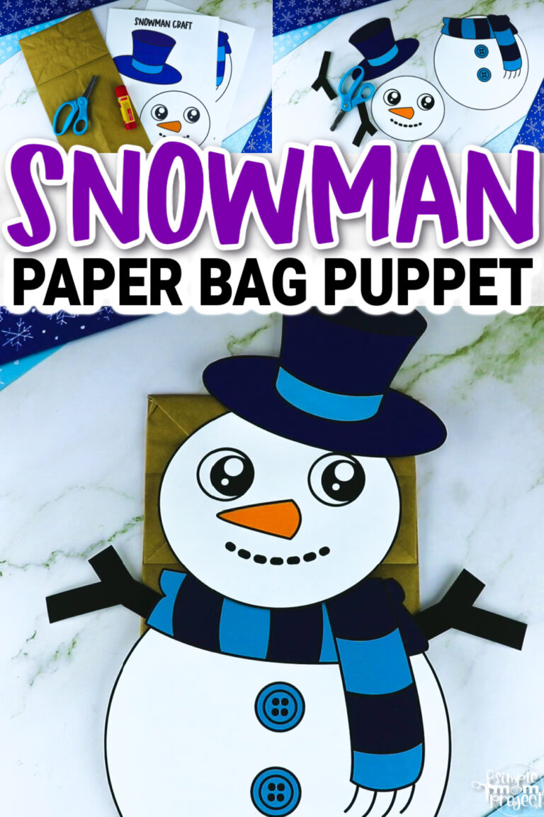 Printable Polar Bear Paper Bag Puppet Template - Simple Mom Project