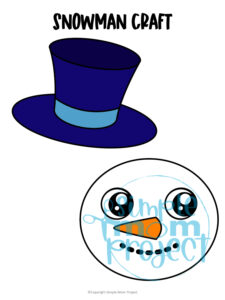 Printable Snowman Paper Bag Puppet Template – Simple Mom Project