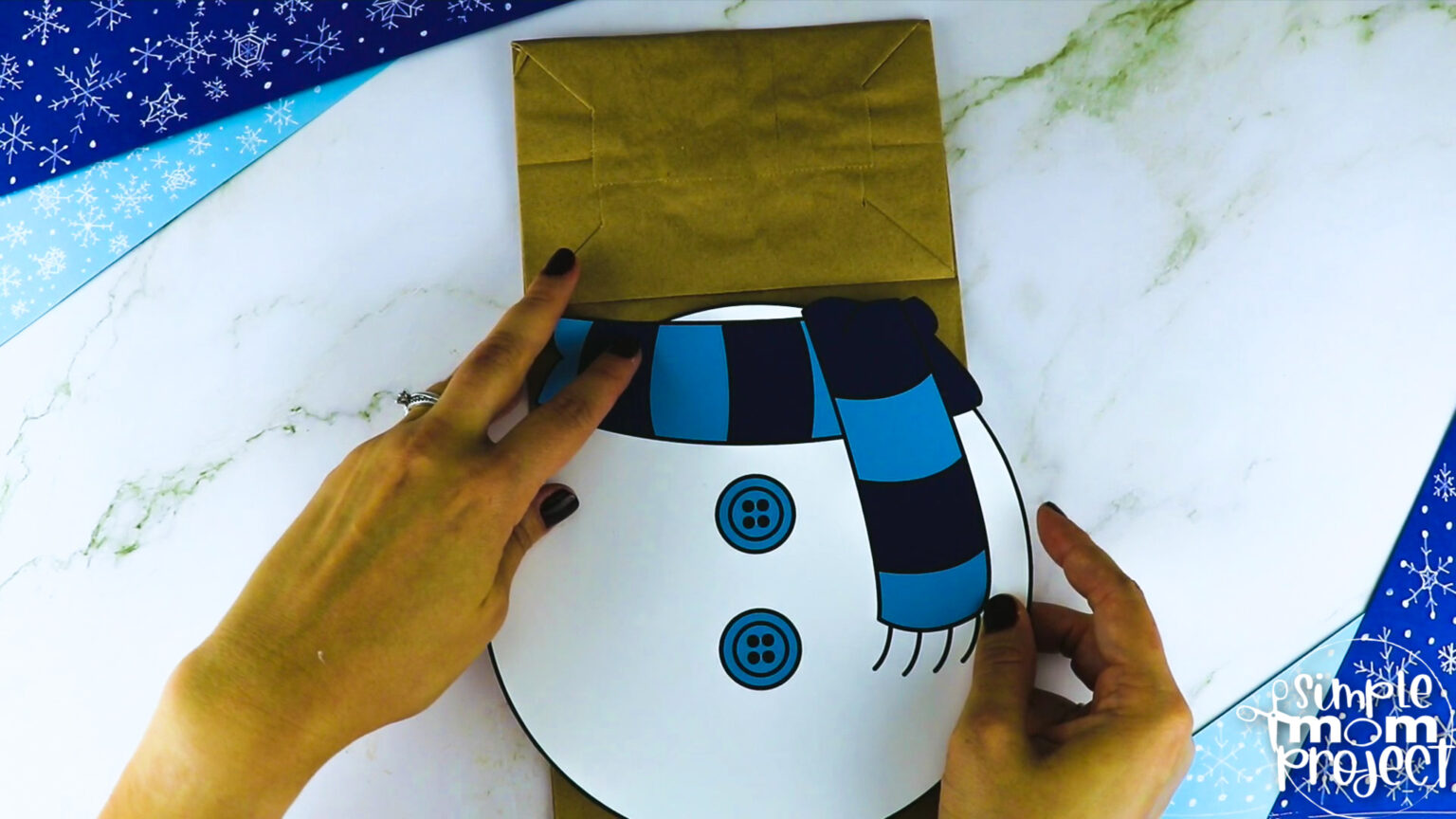 Printable Snowman Paper Bag Puppet Template – Simple Mom Project