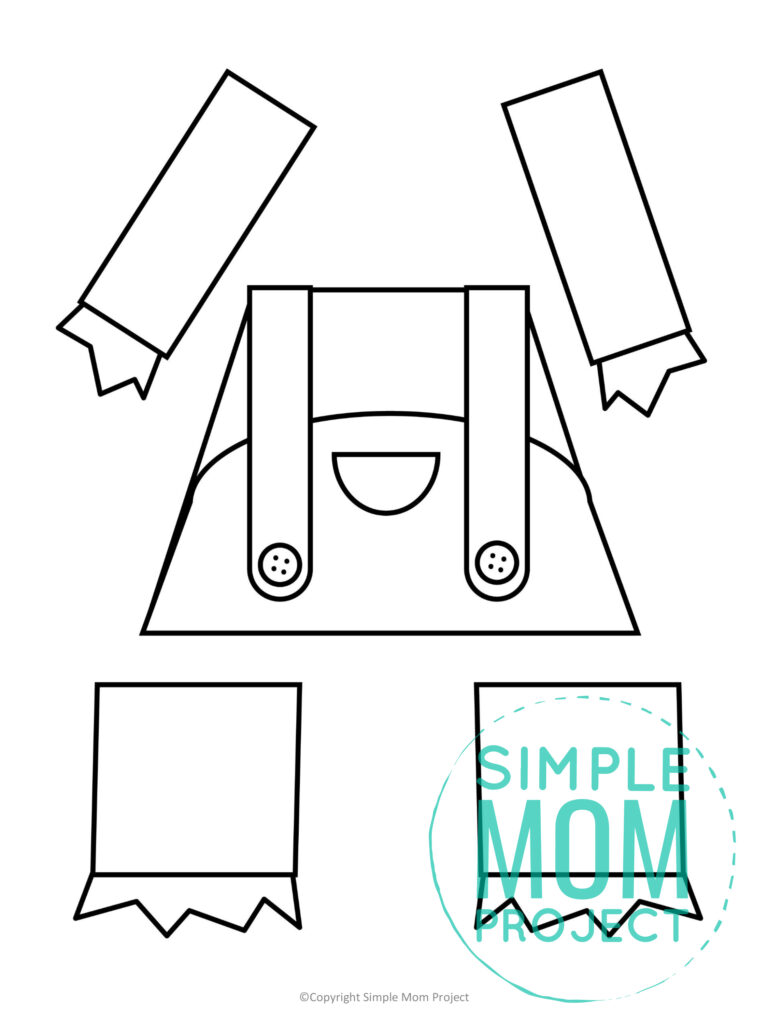 Printable Scarecrow Paper Bag Puppet Template – Simple Mom Project