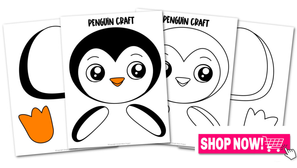 Printable Penguin Paper Bag Puppet Template – Simple Mom Project