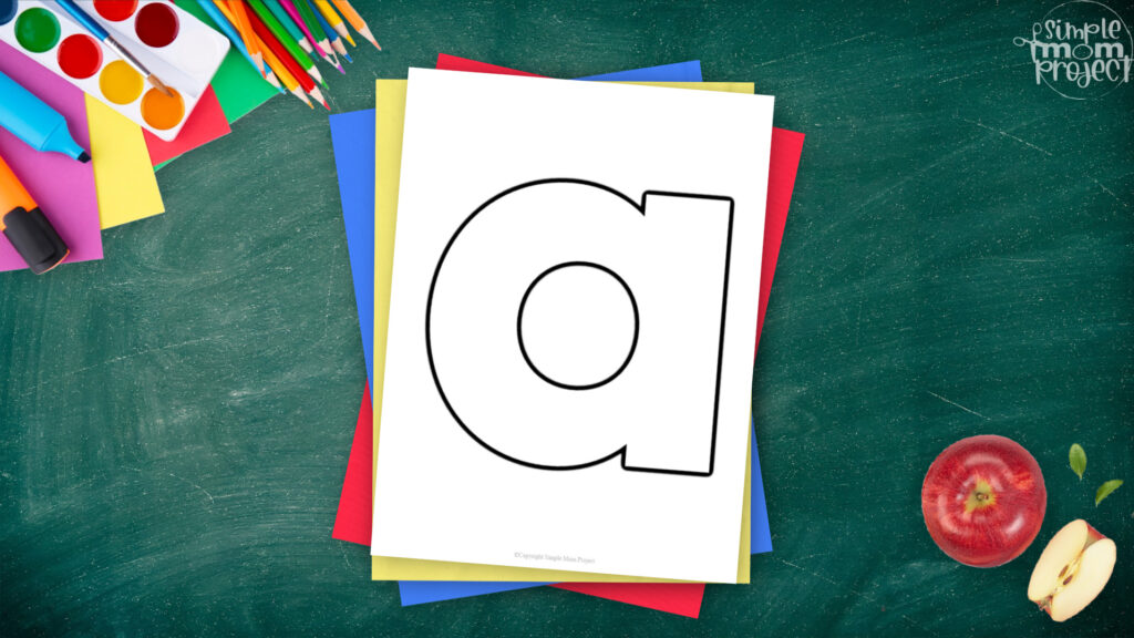 Free Printable Lowercase Letter a Template – Simple Mom Project