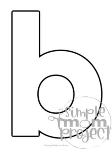 Free Printable Lowercase Letter b Template – Simple Mom Project