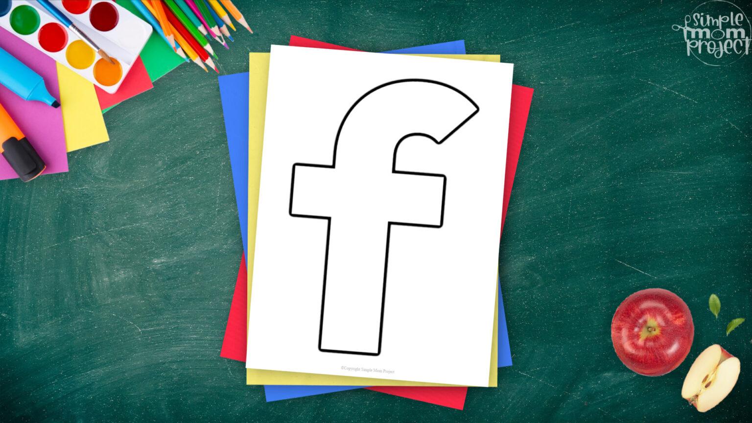 Free Printable Lowercase Letter f Template – Simple Mom Project