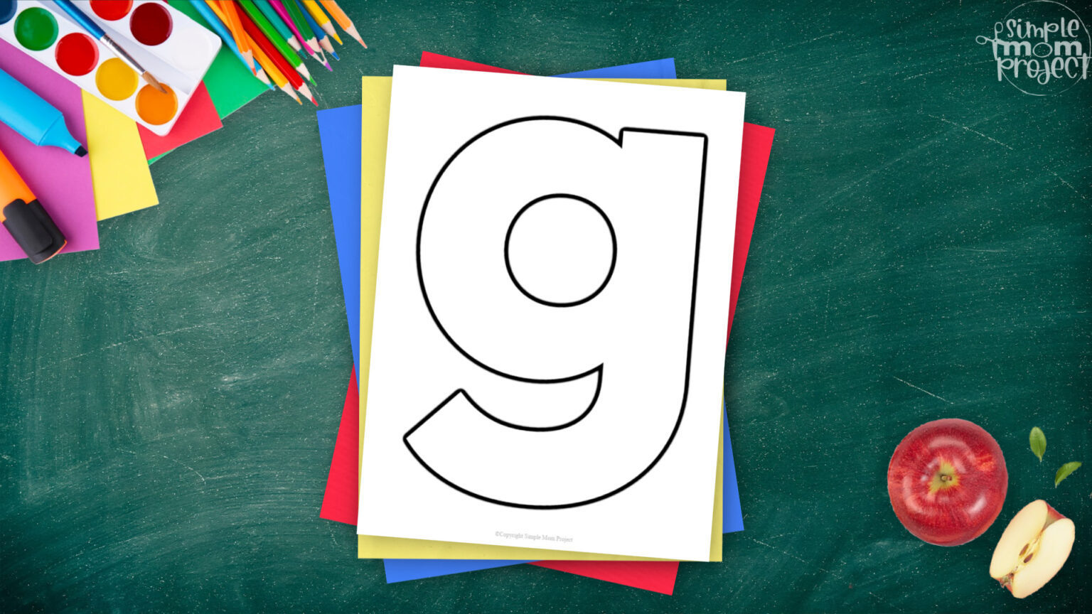 Free Printable Lowercase Letter g Template – Simple Mom Project