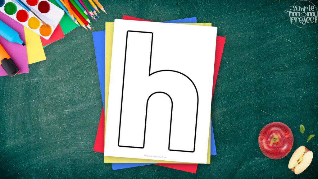 Free Printable Lowercase Letter h Template - Simple Mom Project