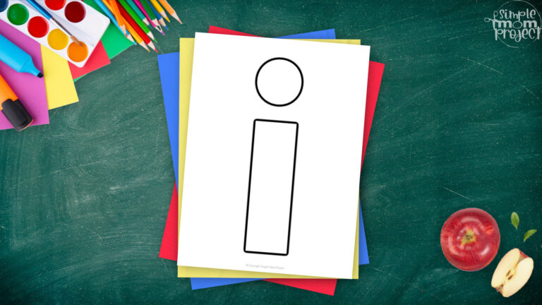 Free Printable Lowercase Letter i Template – Simple Mom Project