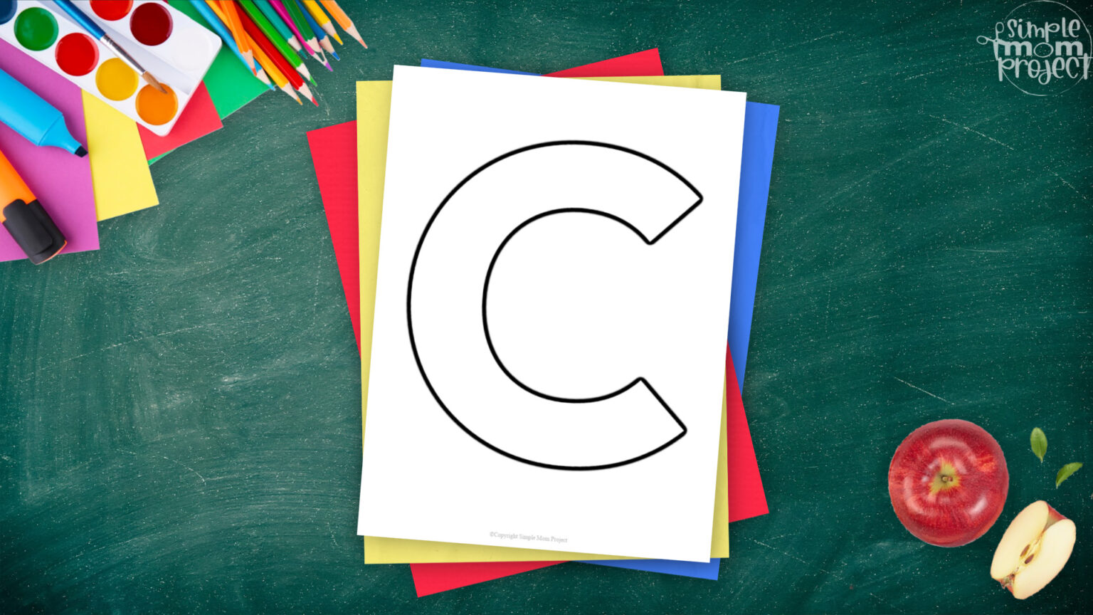 Free Printable Uppercase Letter C Template – Simple Mom Project