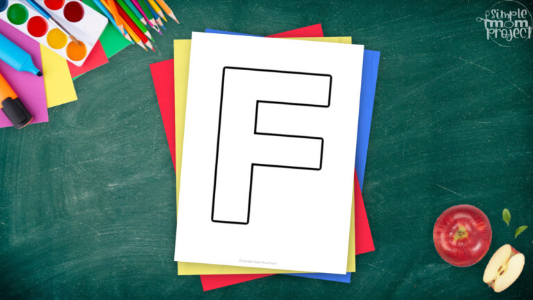 Free Printable Uppercase Letter F Template – Simple Mom Project