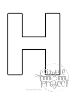 Free Printable Uppercase Letter H Template – Simple Mom Project