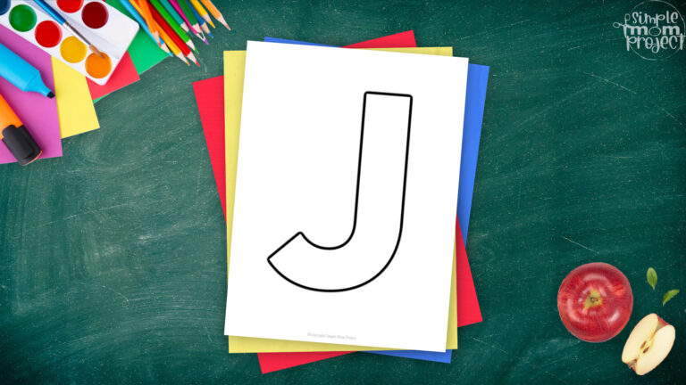 Free Printable Uppercase Letter J Template – Simple Mom Project
