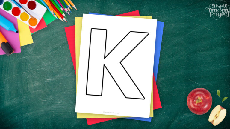 Free Printable Uppercase Letter K Template - Simple Mom Project