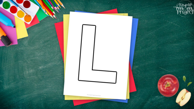 Free Printable Uppercase Letter L Template – Simple Mom Project