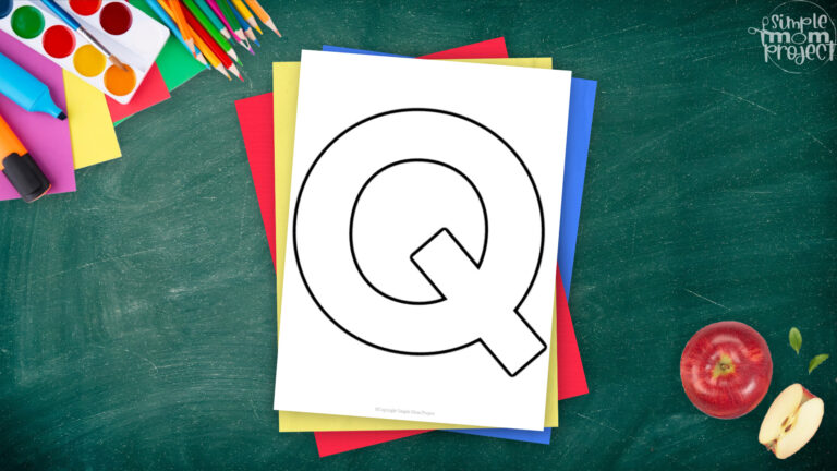 Free Printable Uppercase Letter Q Template - Simple Mom Project