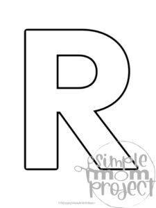 Free Printable Uppercase Letter R Template – Simple Mom Project