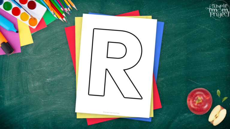 Free Printable Uppercase Letter R Template – Simple Mom Project