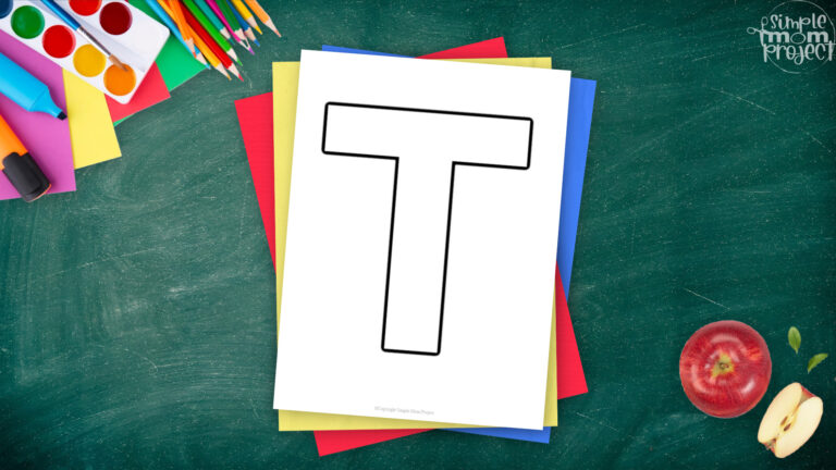 Free Printable Uppercase Letter T Template – Simple Mom Project