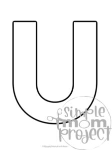 Free Printable Uppercase Letter U Template – Simple Mom Project