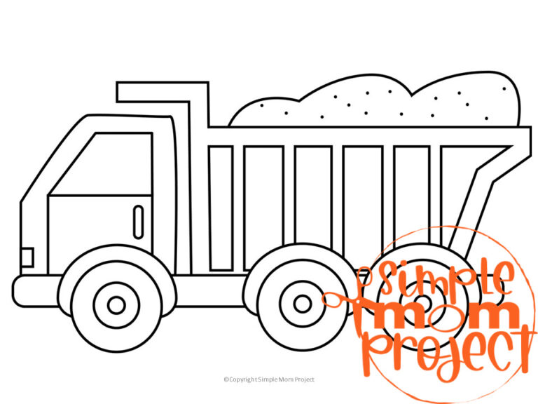Free Printable Dump Truck Template – Simple Mom Project