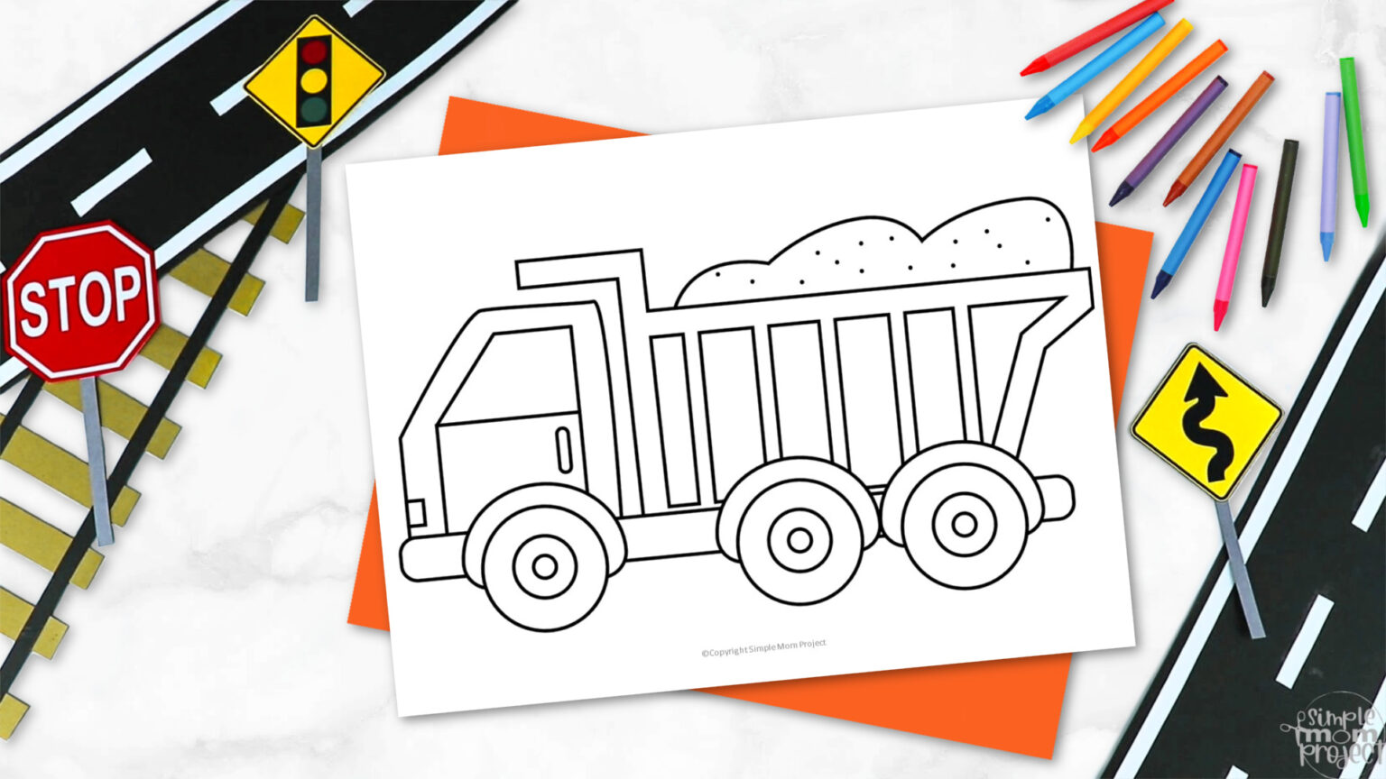 Free Printable Dump Truck Template – Simple Mom Project