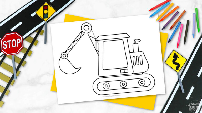 Free Printable Excavator Template – Simple Mom Project