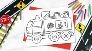 Free Printable Fire Truck Template - Simple Mom Project